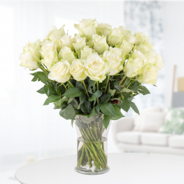 40 White Roses | blumenshop.com
