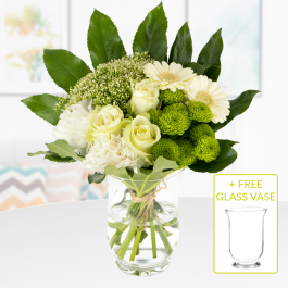 Flower bouquet Ida + free glass vase